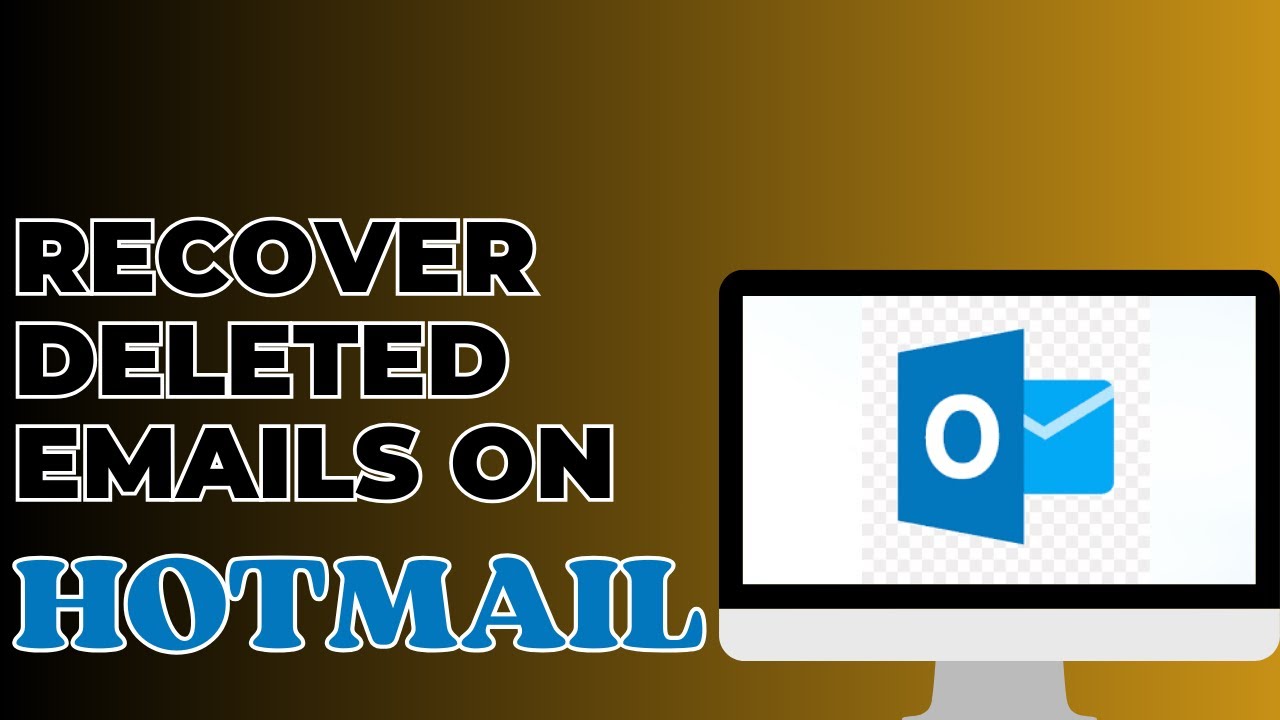 How To Recover Deleted Emails On Hotmail 2024 - YouTube