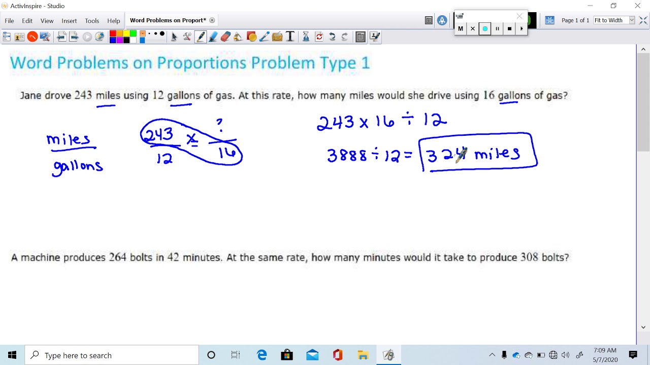 Word Problems on Proportions Problem Type 1 - YouTube