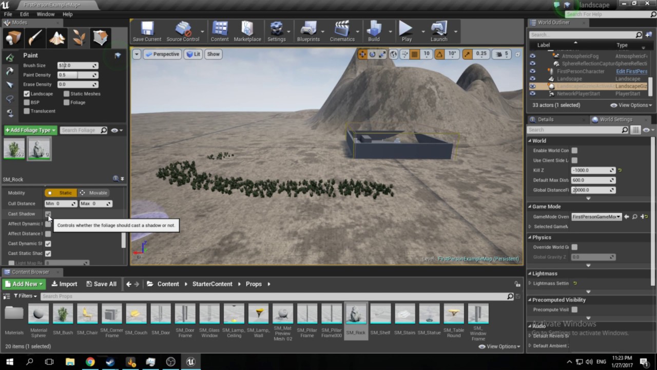 [Unreal Engine 4] Greek Tutorial #11 - Προσθήκη foliage - YouTube