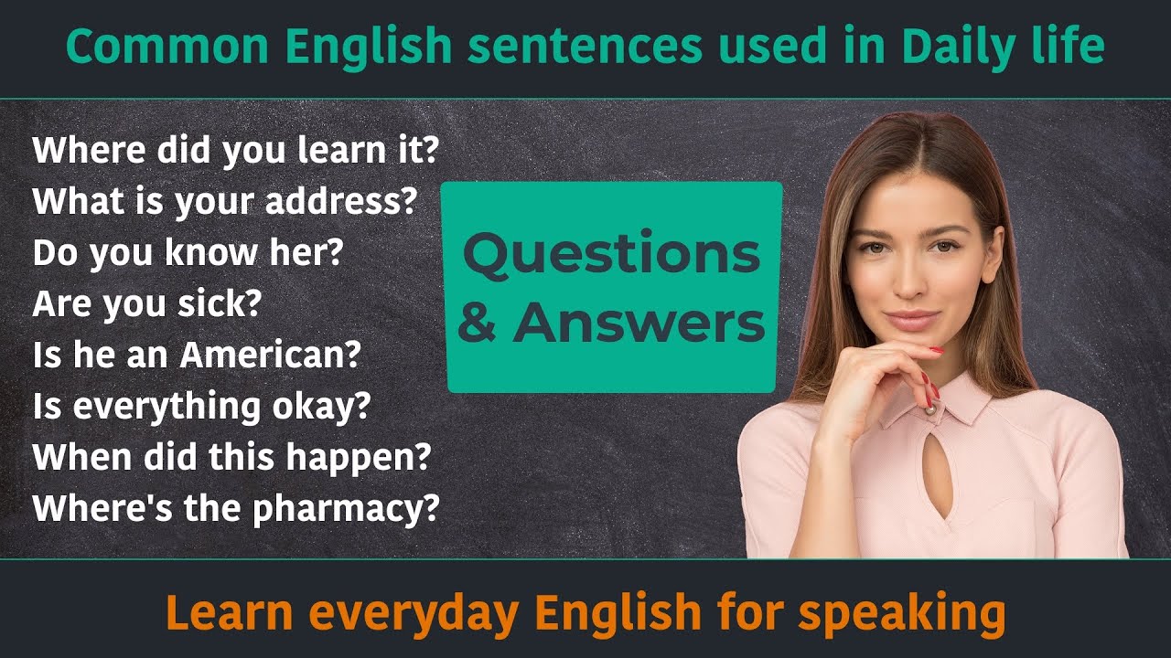 English sentences used in daily life |Common questions and answers ...