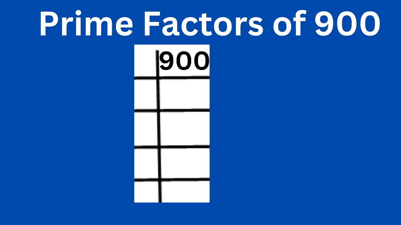 Prime factors of 900 - YouTube