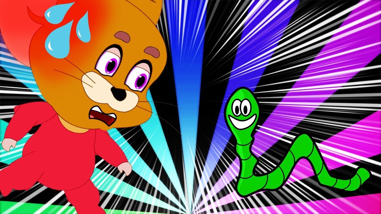 Tom and Jerry Apple Worm Cartoon Animation For Kids - Learn Colors With ...