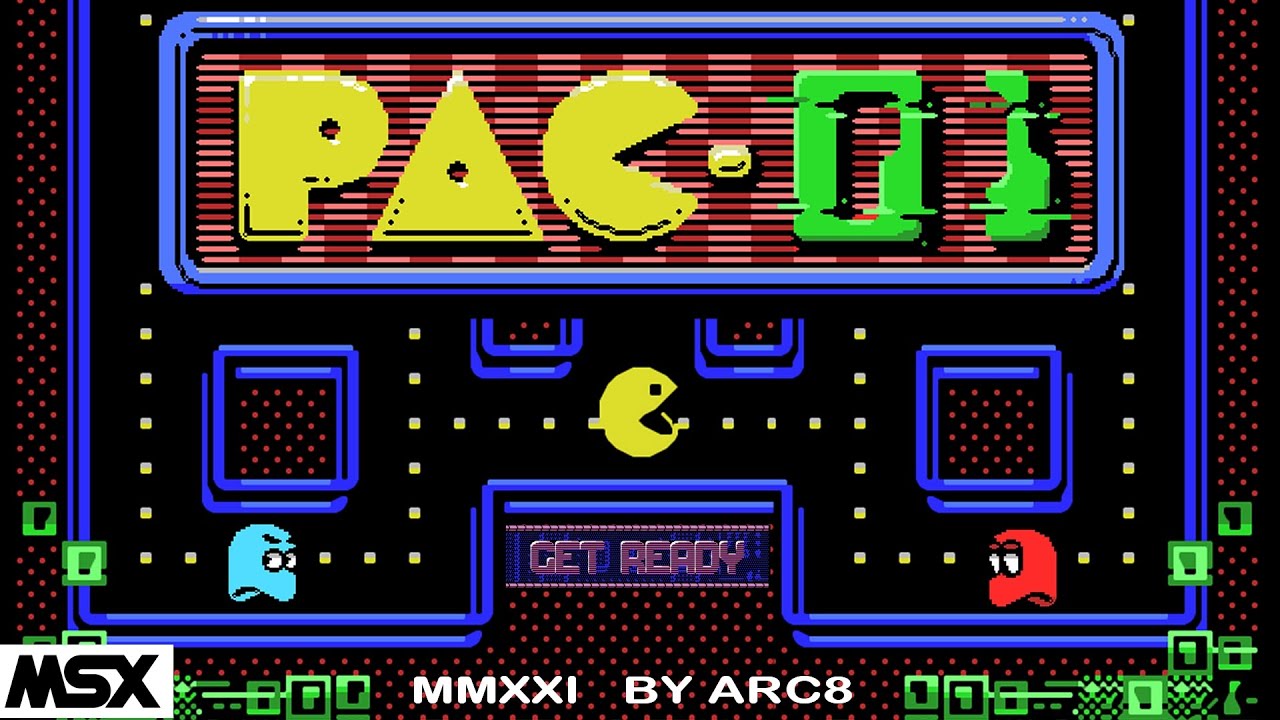 Pac - 01 Full Playthru [ARC8] (2021) {MSXdev} (TAS) PacMan Scroll MSX ...