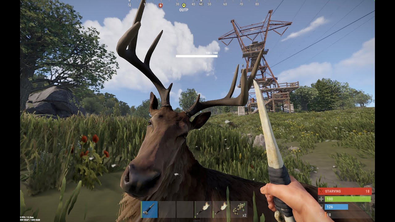 RUST LIVE | how a girl plays rust - day 2 - YouTube