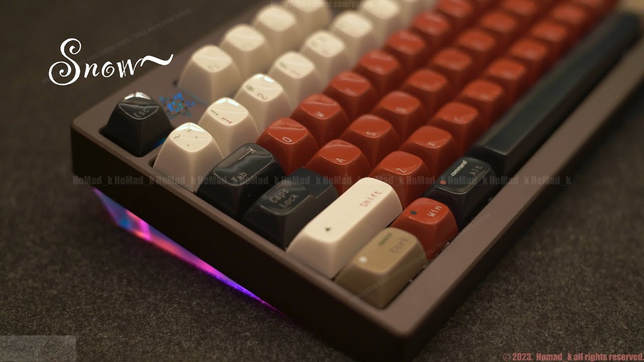 Geonworks F1-8K 상스노우 PC하판 비선파인 타건음(BSUN Pine switch) - YouTube
