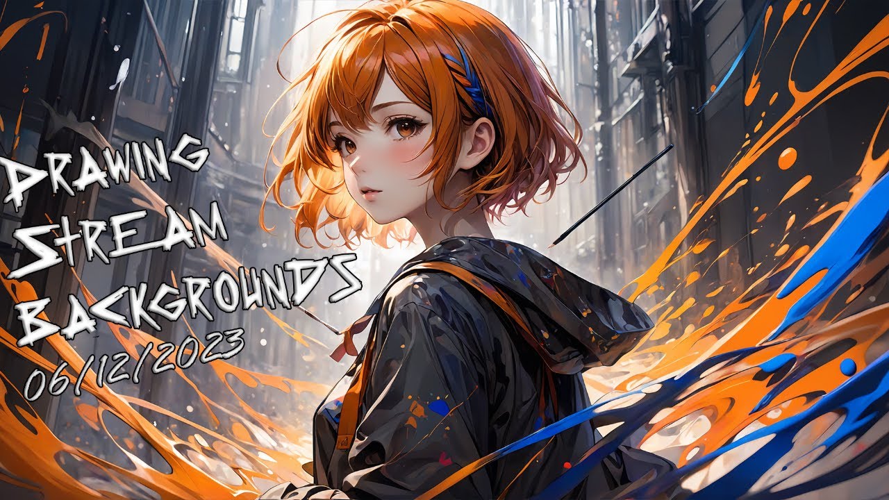 Meteora draws her own stream backgrounds, VOD 06/12/2023 - YouTube