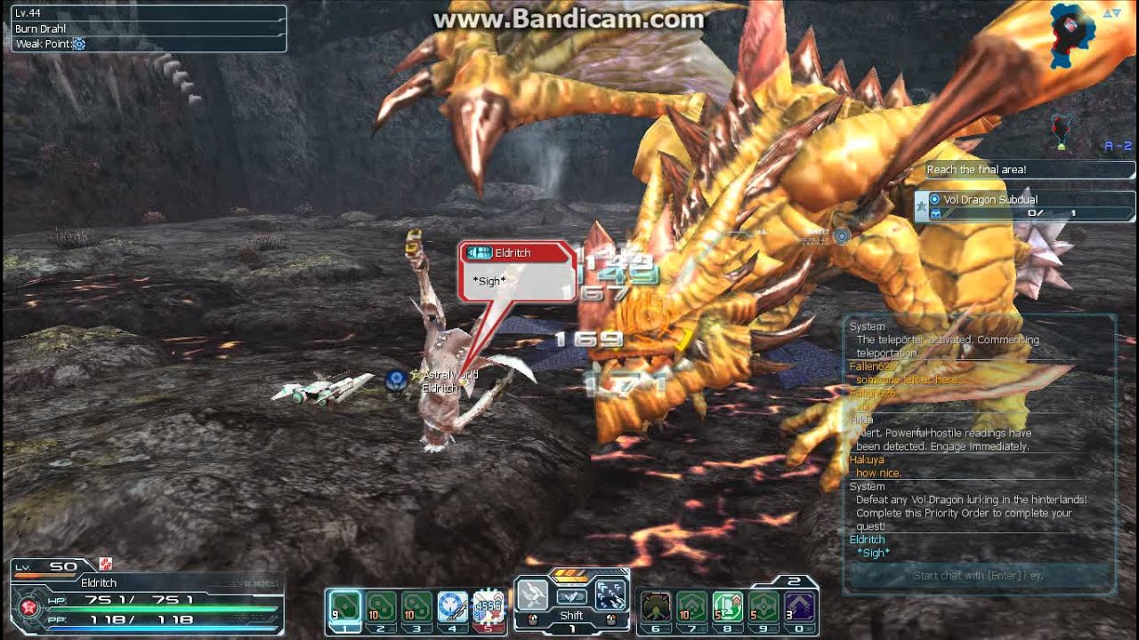 PSO2 [SEA] - Burn Drahl (Rare Vol Dragon) [Gu/Hu VH solo] - YouTube