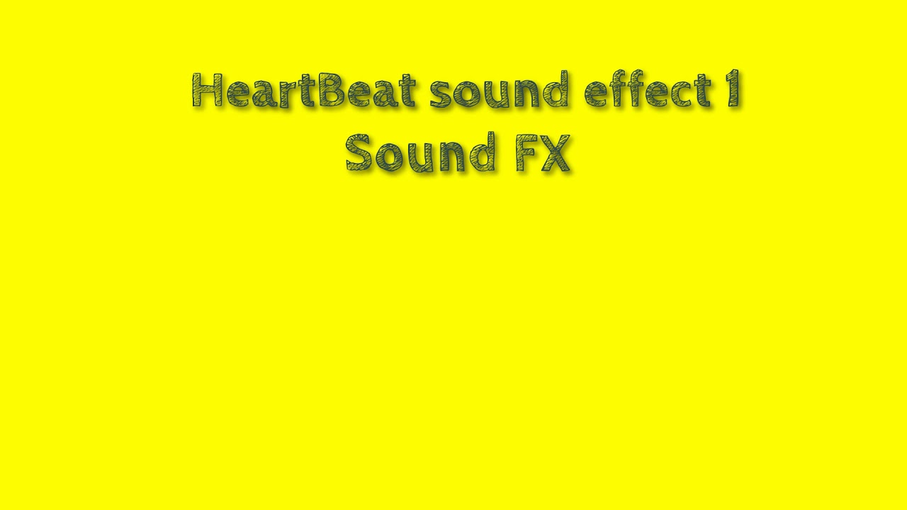 HeartBeat sound effect 1 Sound FX - YouTube