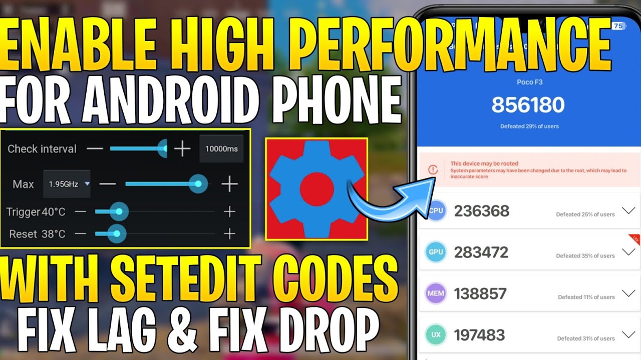 Enable High Performance With Setedit Codes No Root Get Max Fps And Smooth Refresh Rate No