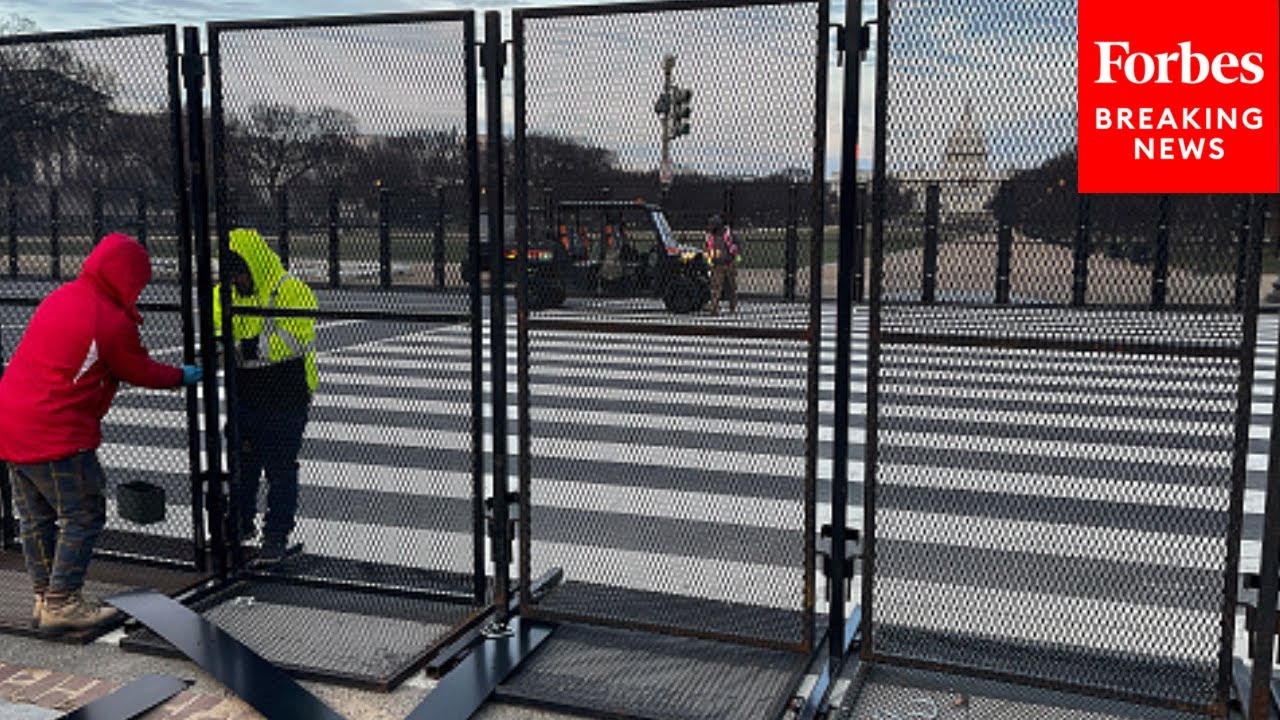 Security Fencing Installed Along National Mall Ahead Of Presidential ...