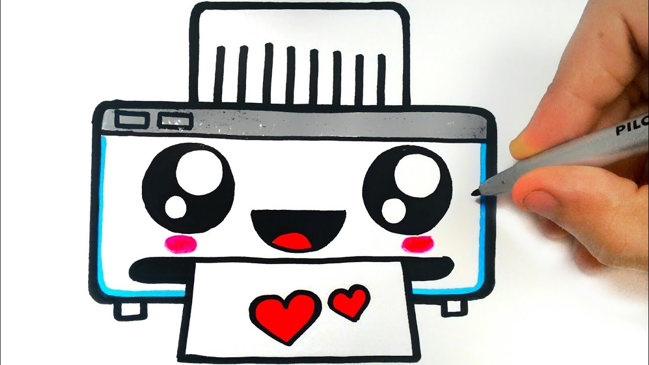 HOW TO DRAW A PRINTER - COMO DESENHAR UMA IMPRESSORA - YouTube