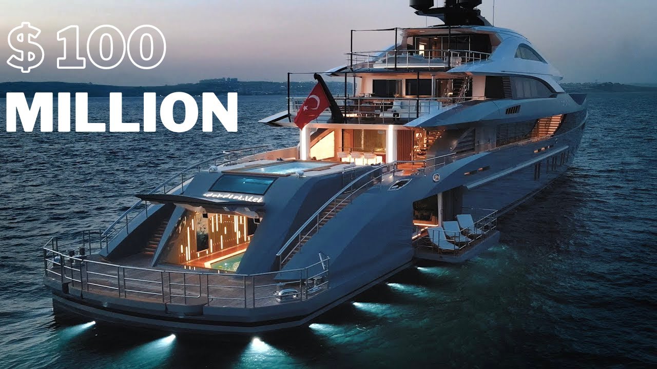 Touring a $100,000,000 MEGAYACHT with 2 Swimming Pools - YouTube