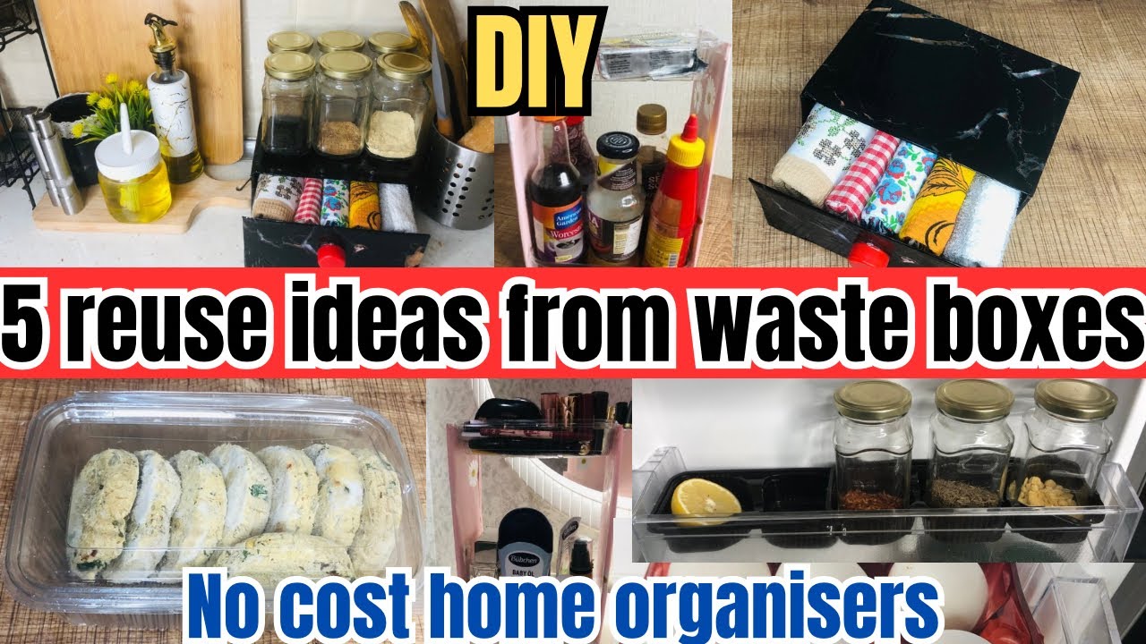 Waste material reuse ideas| plastic boxes recycling ideas| home ...