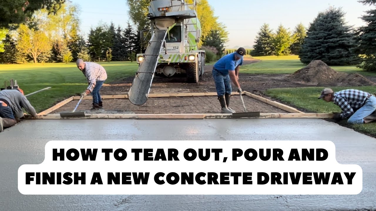 How To Tear Out And Pour A New Concrete Driveway (DIY) - YouTube