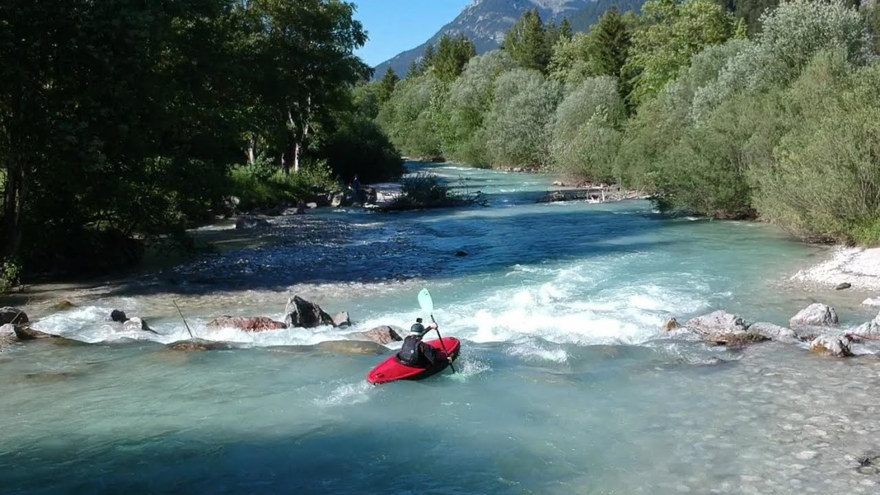 Obere Isar Kajak - Scharnitz bis Krün - YouTube