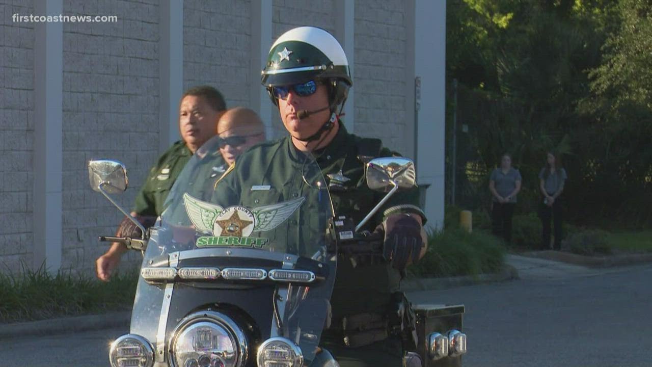Procession for Deputy Josh Moyers leaves Jacksonville bounds for ...