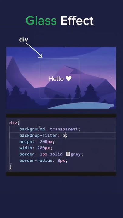 How To Create Glass Effect Using Html Css Shorts Shortsfeed Webdesign Webdevelopment Coding