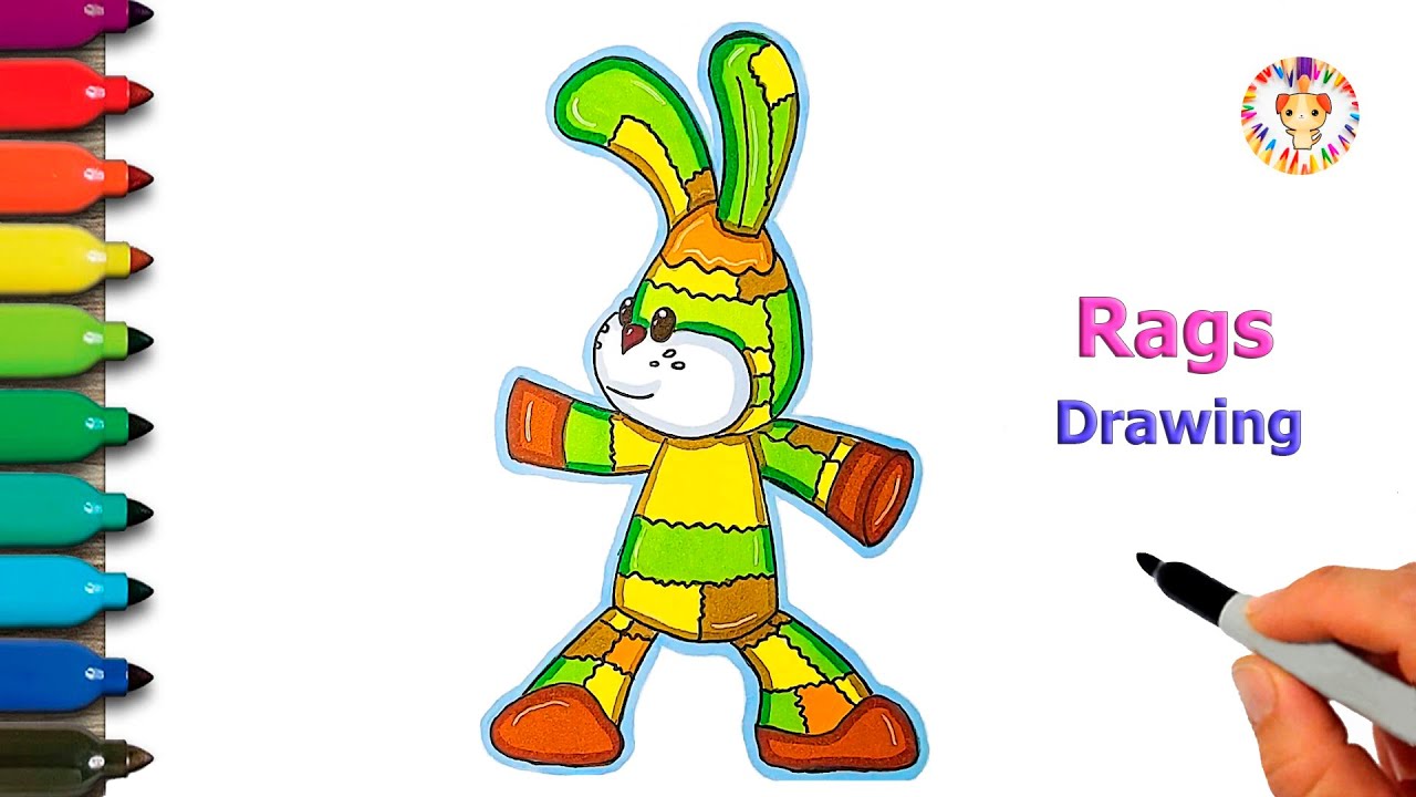 How to draw Rags the Rabbit from THREADS 💛💚 | Everland Entertainment ...