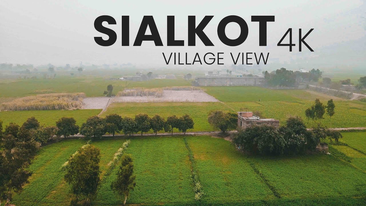 Sialkot Village Near Border Aerial View | Pakistan Indian Border ...