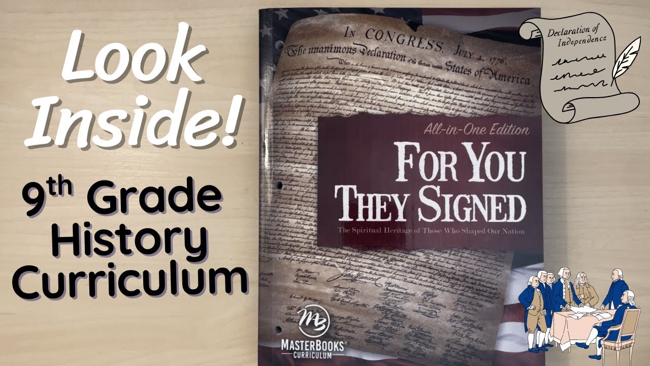9th Grade Homeschool History Curriculum | For You They Signed - YouTube