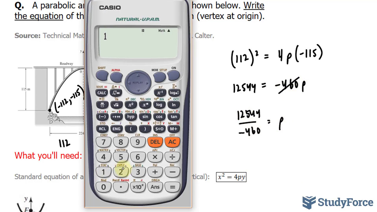 📚 How to write the equation of a parabolic arch - YouTube