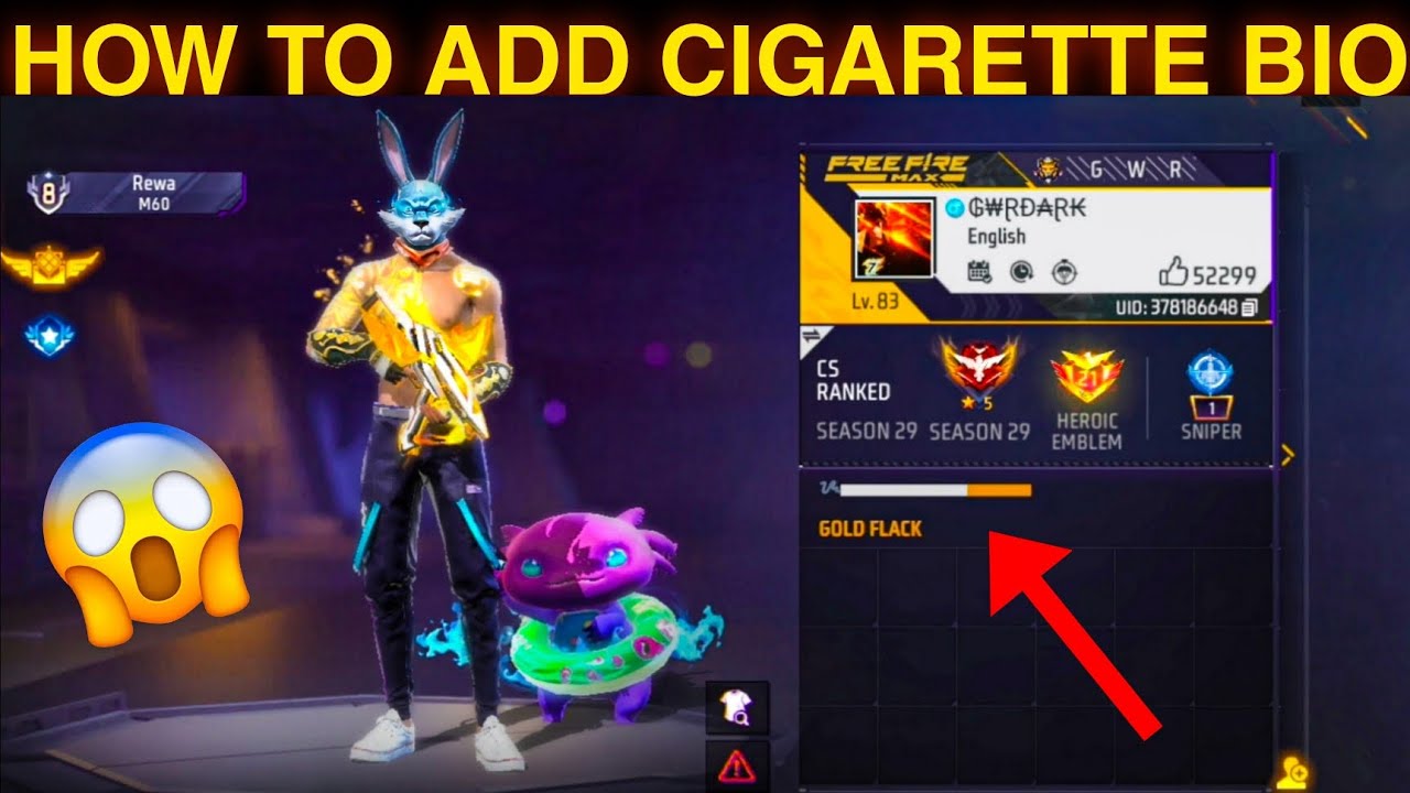 HOW TO ADD CIGRETTE BIO CODE IN FREE FIRE | NEW TRENDING FREE FIRE BIO ...