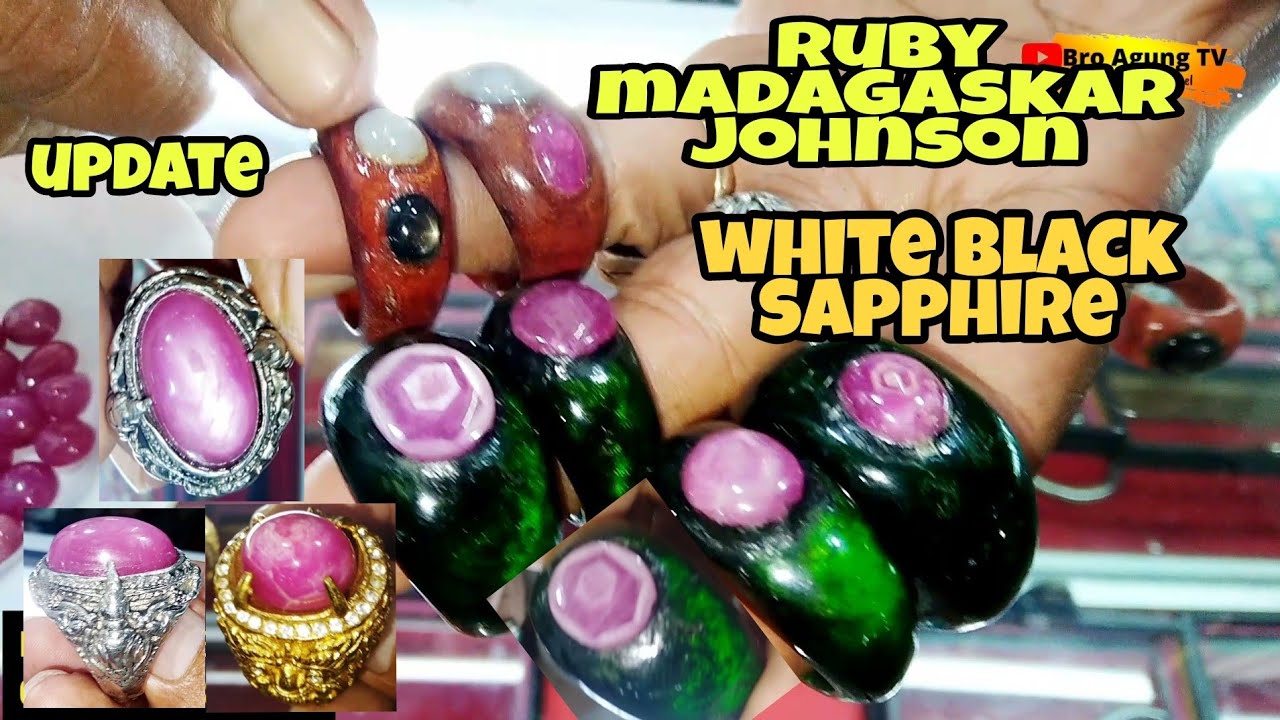 Batu Ruby Madagaskar Johnson, White Black Sapphire Thailand - YouTube