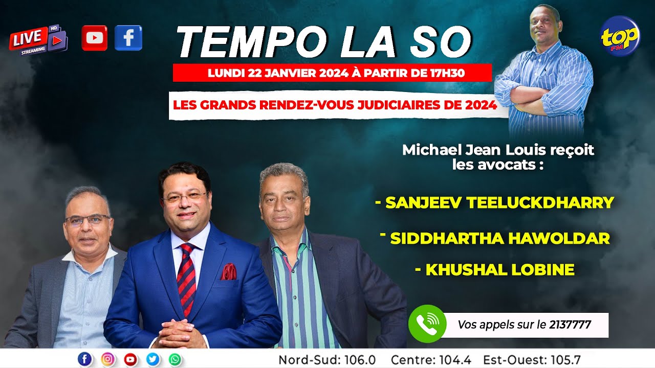 Tempo la so: Michael Jean Louis reçoit Sanjeev Teeluckdharry ...