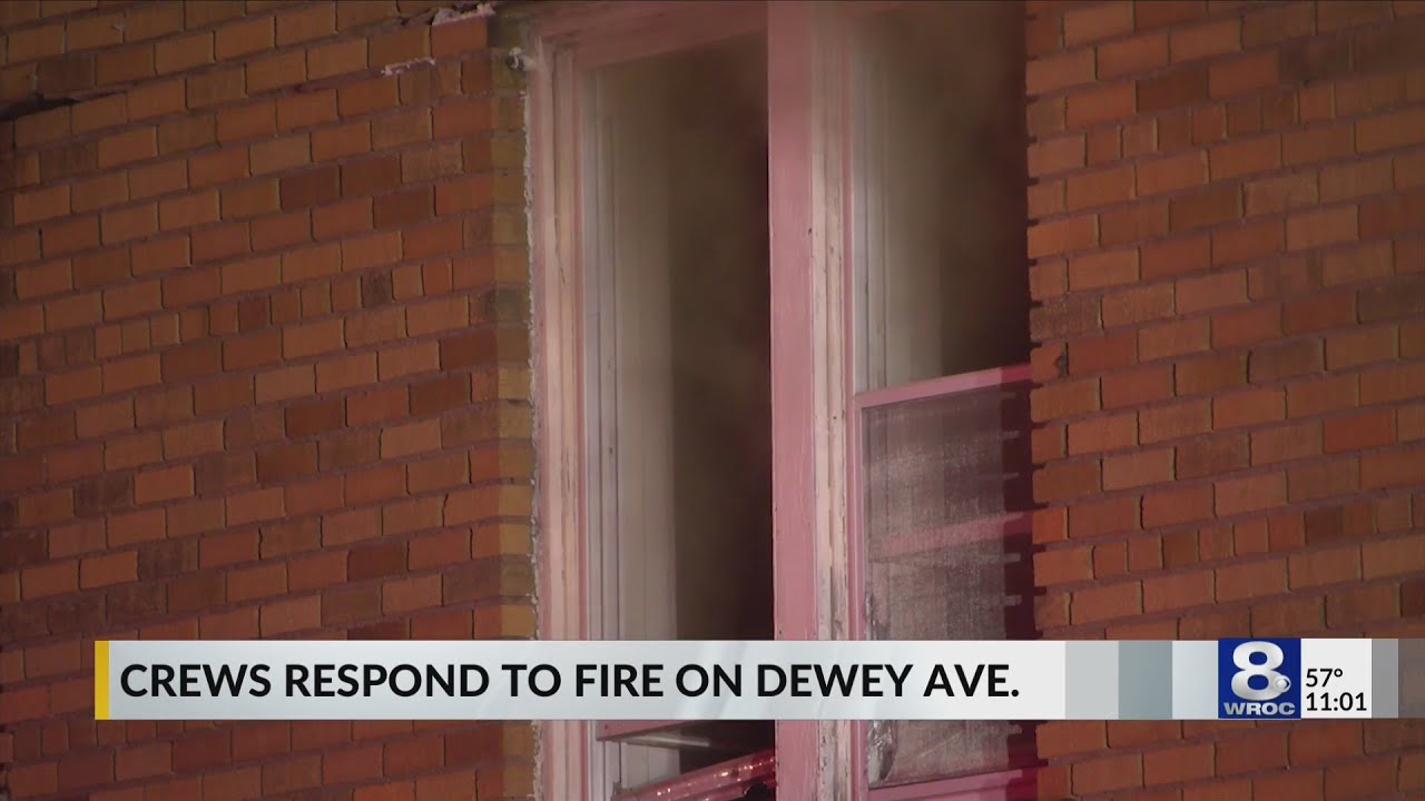 RFD working to put out fire on Dewey Ave. - YouTube