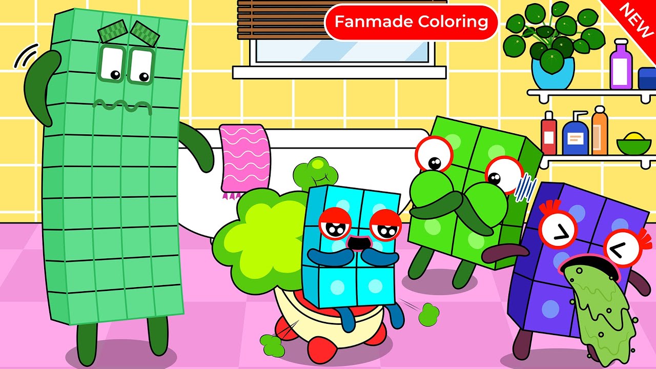 Yes Yes Go Poo Poo NB 6! Numberblocks Fanmade Coloring Story - YouTube
