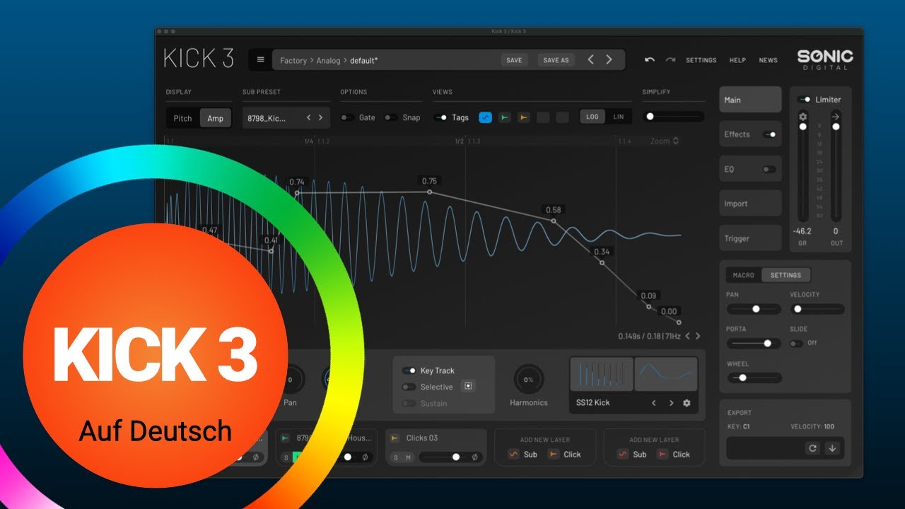 KICK 3 Tutorial: Perfekte Kick Drums mit Sonic Academy gestalten - YouTube