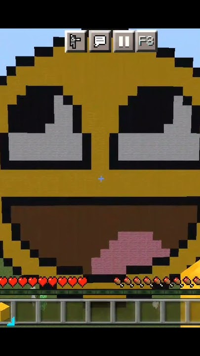 I Built Emojo Face In Mcpe😛🔥minecraftpixel Art Youtube