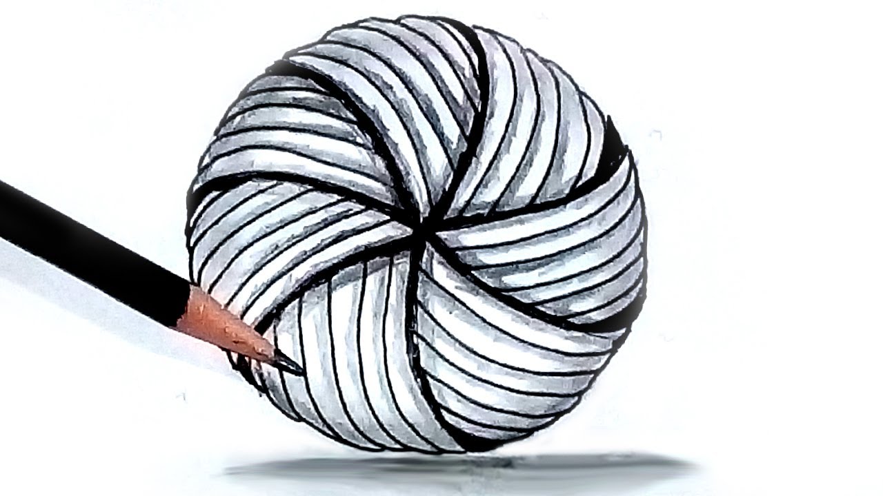 Drawing a 3D pattern, Cool line art design while #stayhome and keeping ...