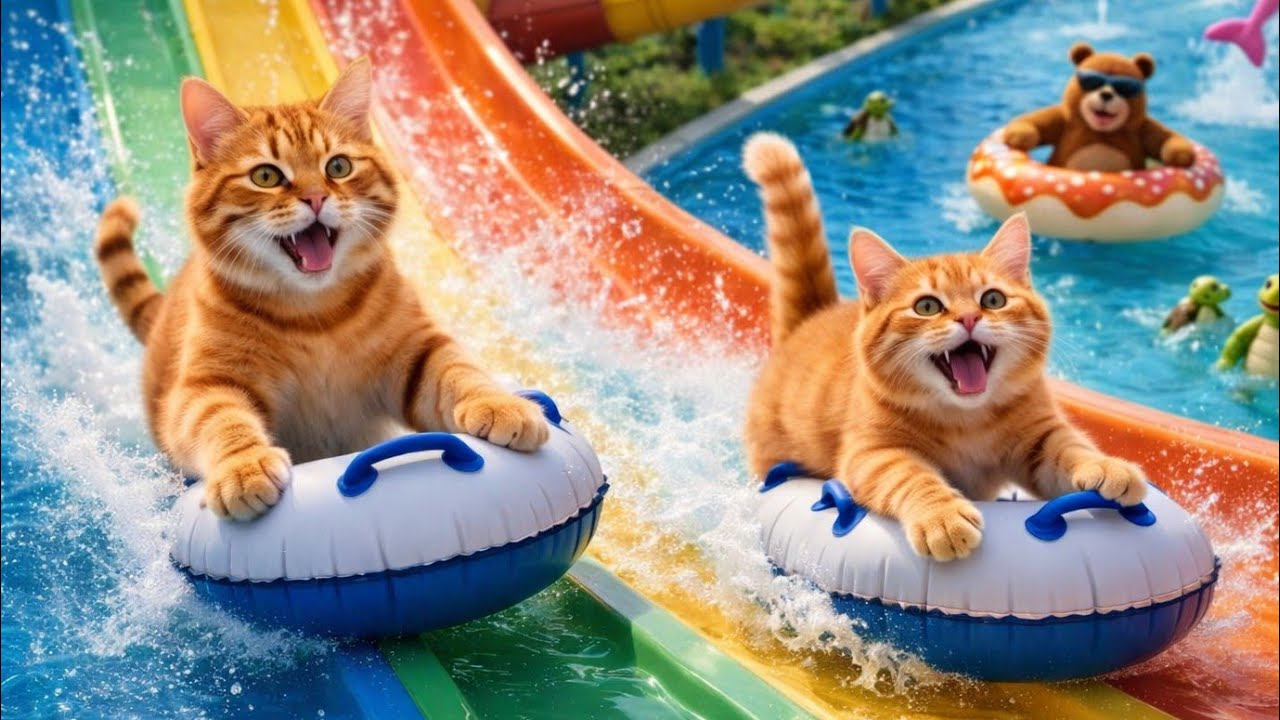 Mama Cat Saves Kitten Falls lnto The Swimming Pool Dry Fur Cook and ...