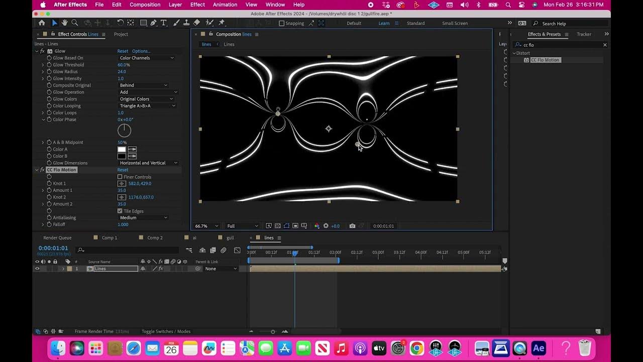 Abstract Line Animation in After Effects (no plug-ins) - YouTube