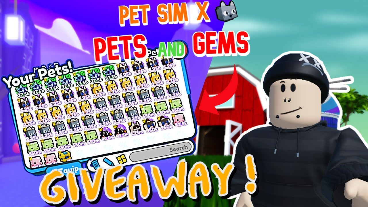 🔴Billions Of Pet Sim X Free Pets & Gem Giveaway💎[🍓JELLY Update] - YouTube