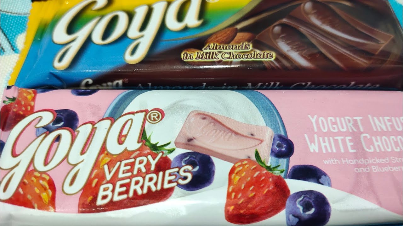 GOYA cream white chocolate very berries almonds raisins milk chocolate ...