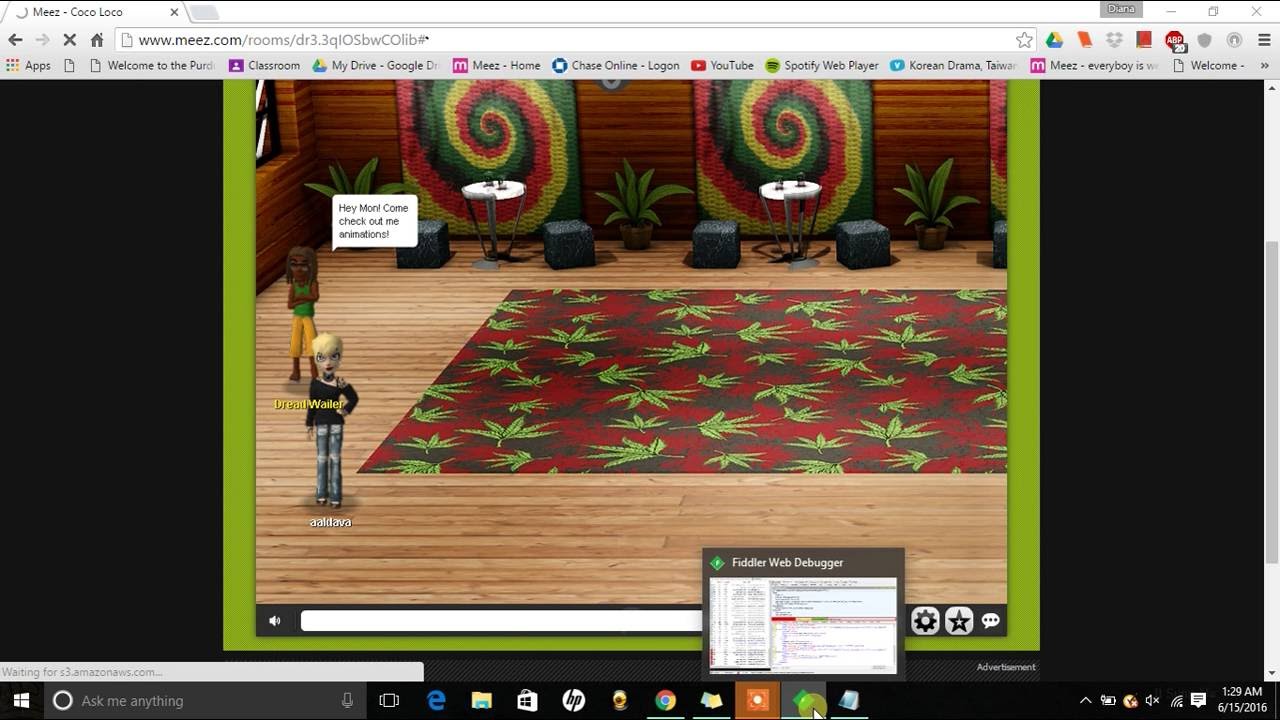 how to get free animations using fiddler4 on meez 2016 - YouTube