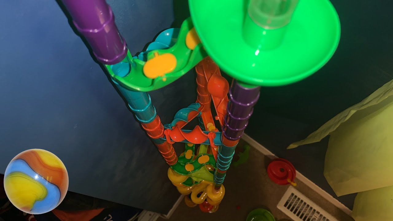 Crazy 1 Story Marble Run With 8 Funnels And more Speed. - YouTube