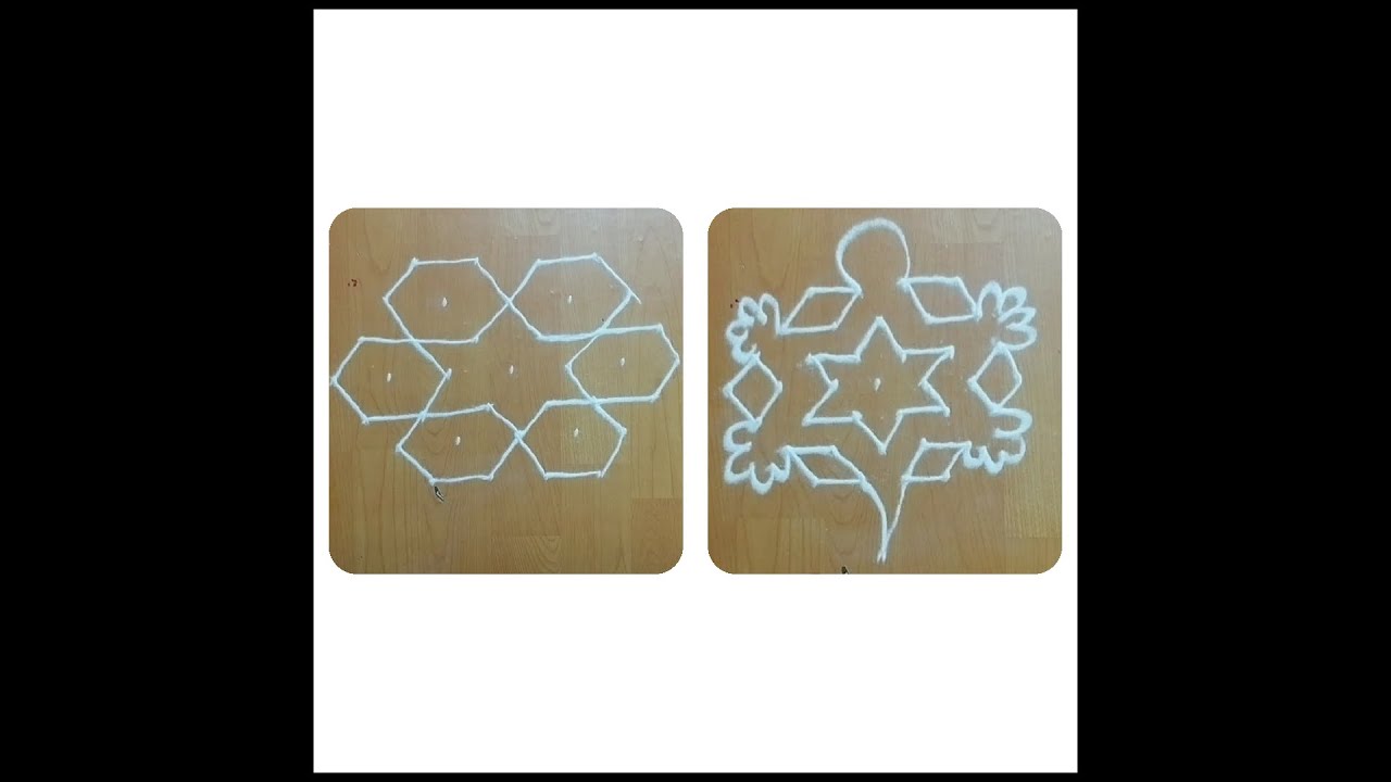 Tipkyanchi Rangoli 7 te 4/ Rangoli with dots 7 to 4, Easy and Simple ...