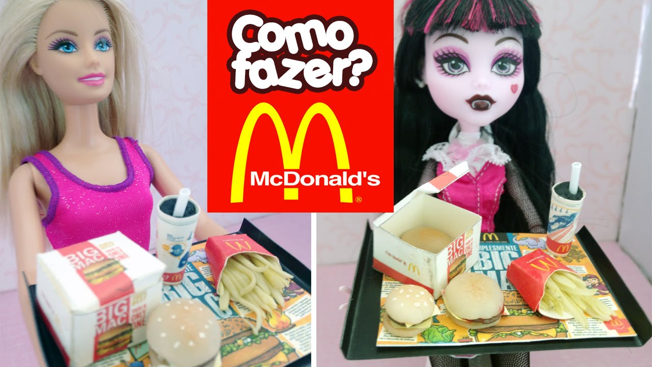 Mini Hambúrguer do McDonald's (Big Mac) para Barbie e outras bonecas ...