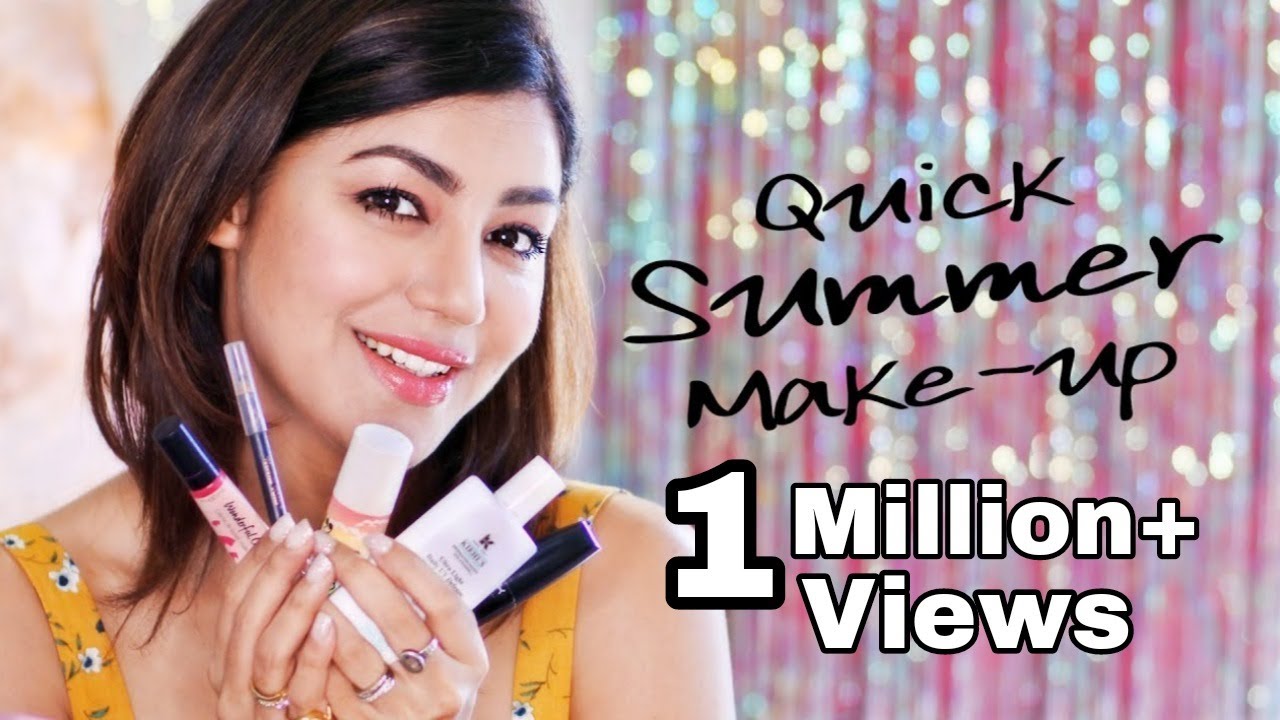 Quick Summer Make-up without Base/Foundation | HINDI | Debina Decodes ...