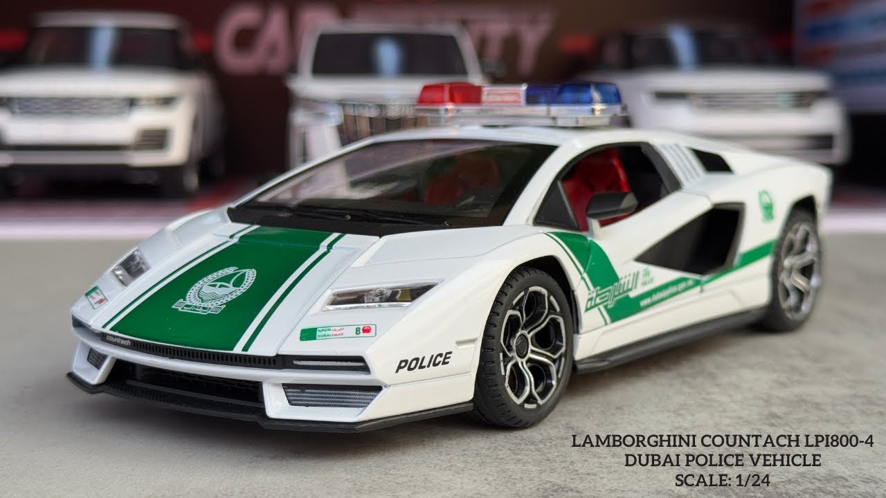 HD Miniature | Lamborghini Countach LPI800-4 Dubai Police Vehicle Scale ...