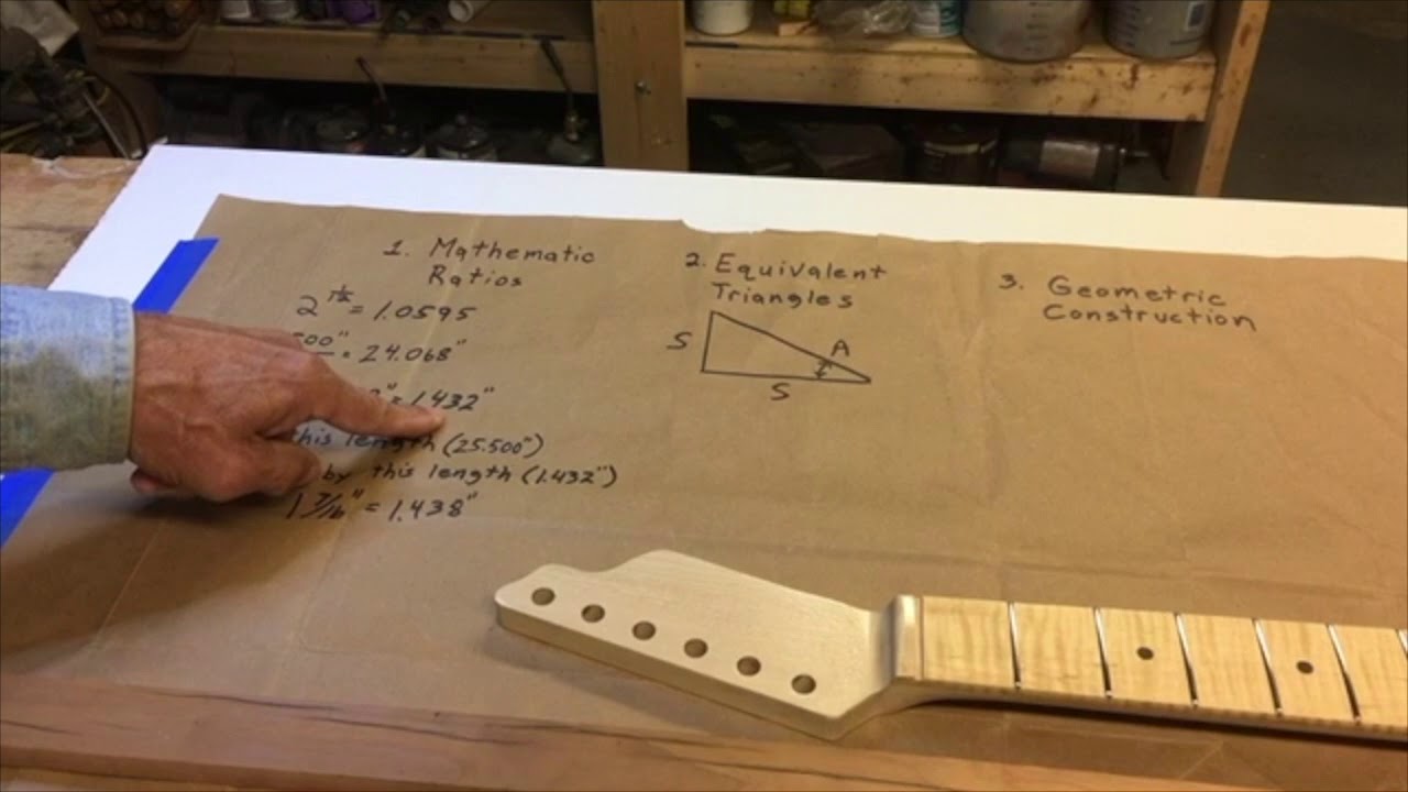 Geometric Construction of Fret Spacing - YouTube