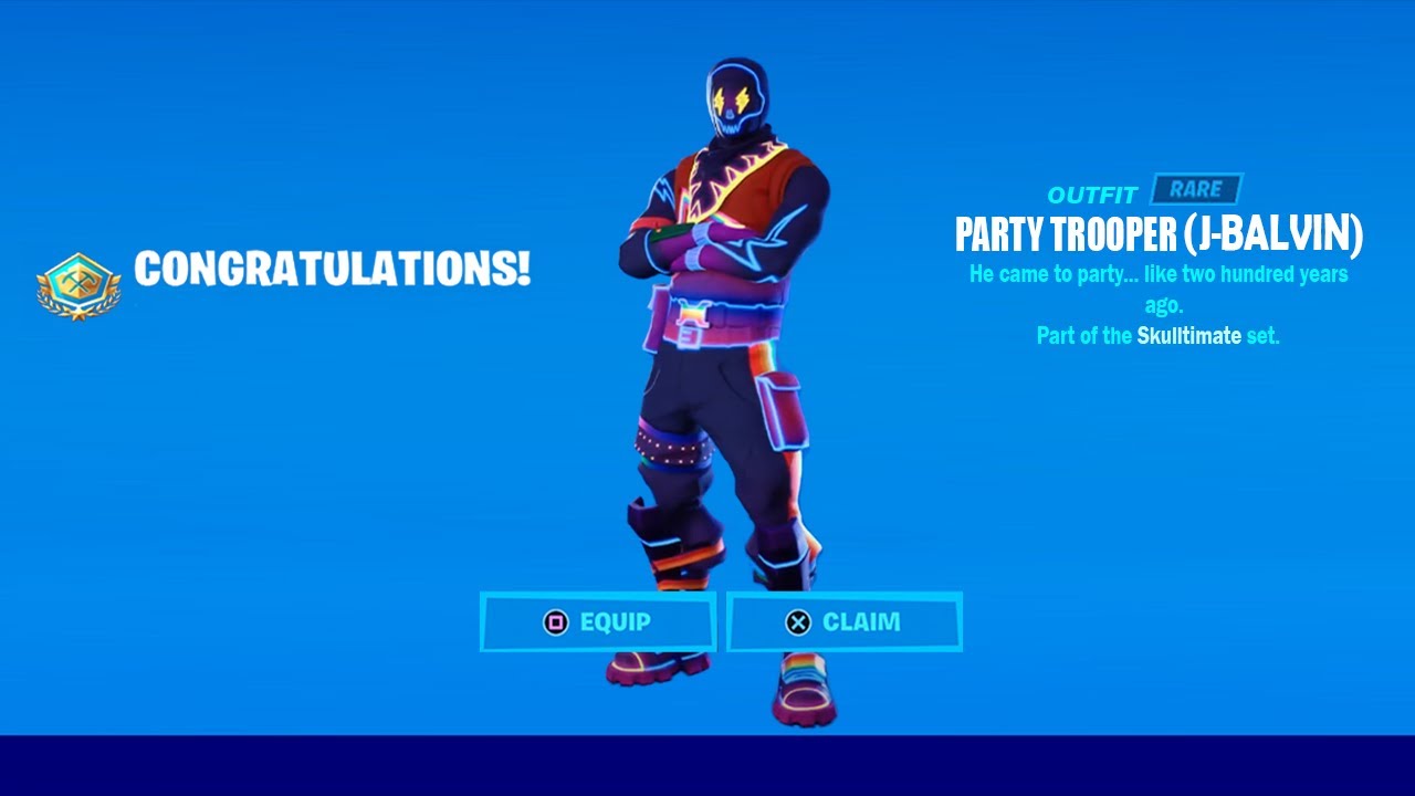 How To Get J Balvin Party Trooper Style Skin NOW FREE In Fortnite ...