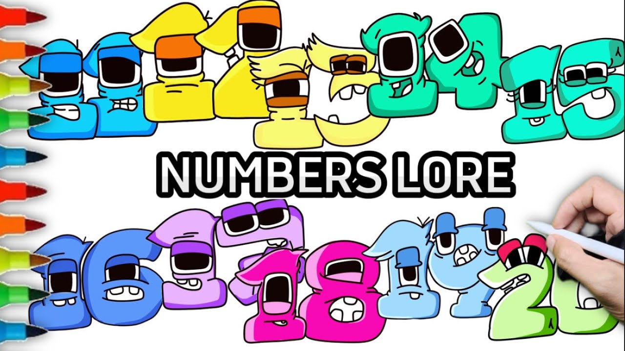 How to DRAW NUMBERS LORE 11-20 Step by Step - YouTube