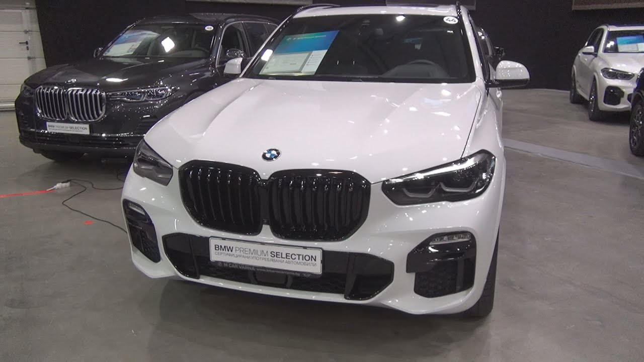 BMW X5 xDrive30d Alpine White Car (2021) Exterior and Interior - YouTube