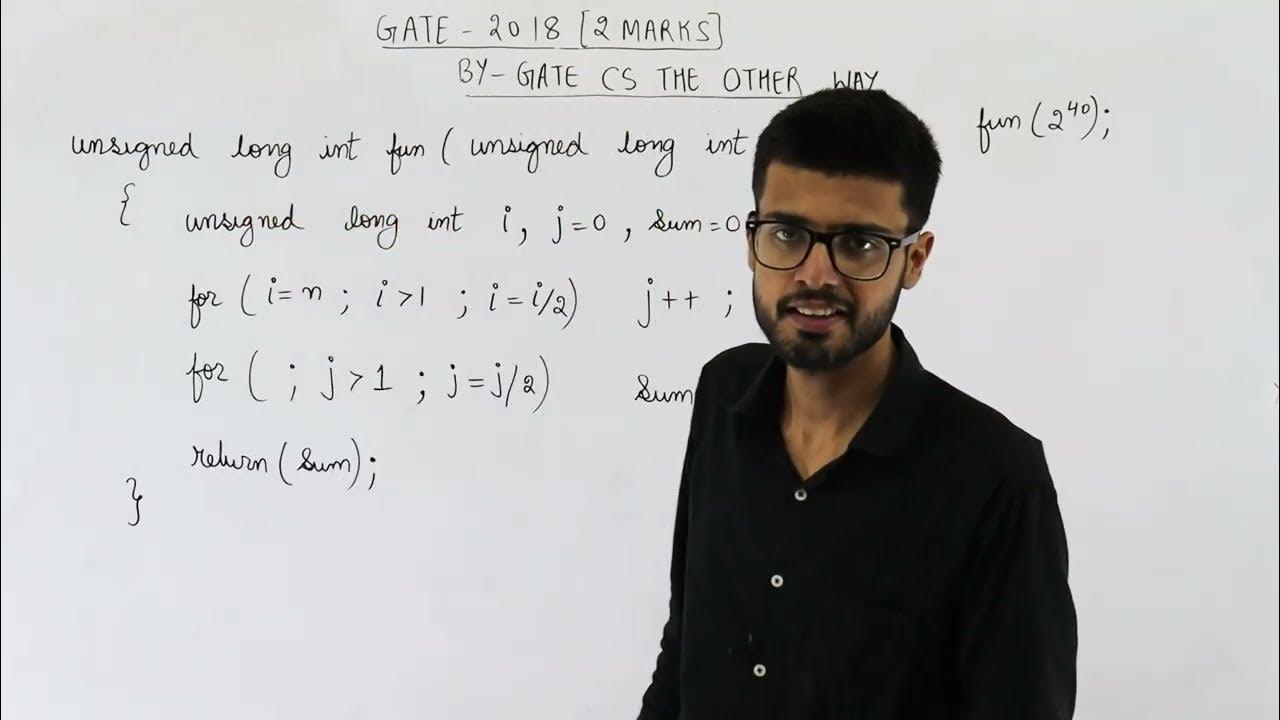 Gate 2018 pyq C Programming | Consider the following C code. Assume that unsigned long int type ...