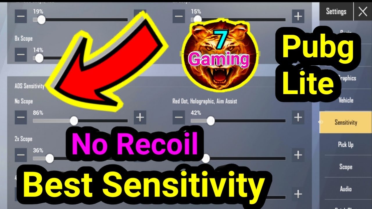 Pubg lite best sensitivity || pubg lite no recoil sensitivity - YouTube