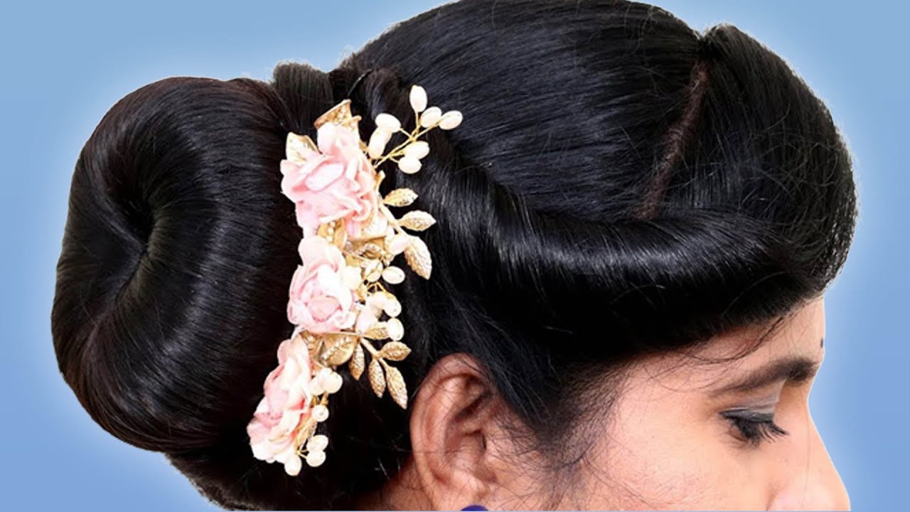 Beautiful French Twist bun Hairstyle | Simple Bun Hairstyles for ...